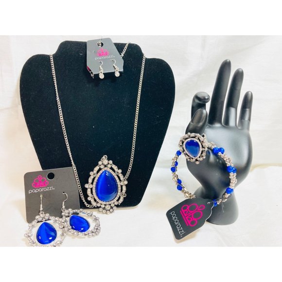 paparazzi | Jewelry | New Power Up Royal Blue Paparazzi 5set Lot | Poshmark